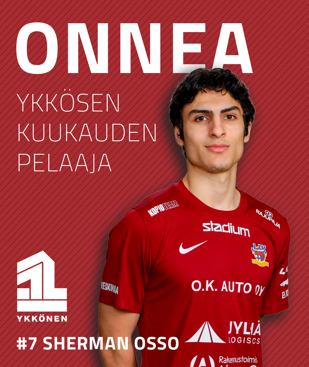 JJK Jyväskylä - Osso nimetty Ykkösen kuukauden pelaajaksi